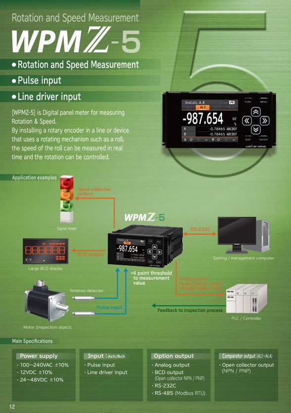 Rotation and Speed Measurement WPMZ-5 Catalog - dot B