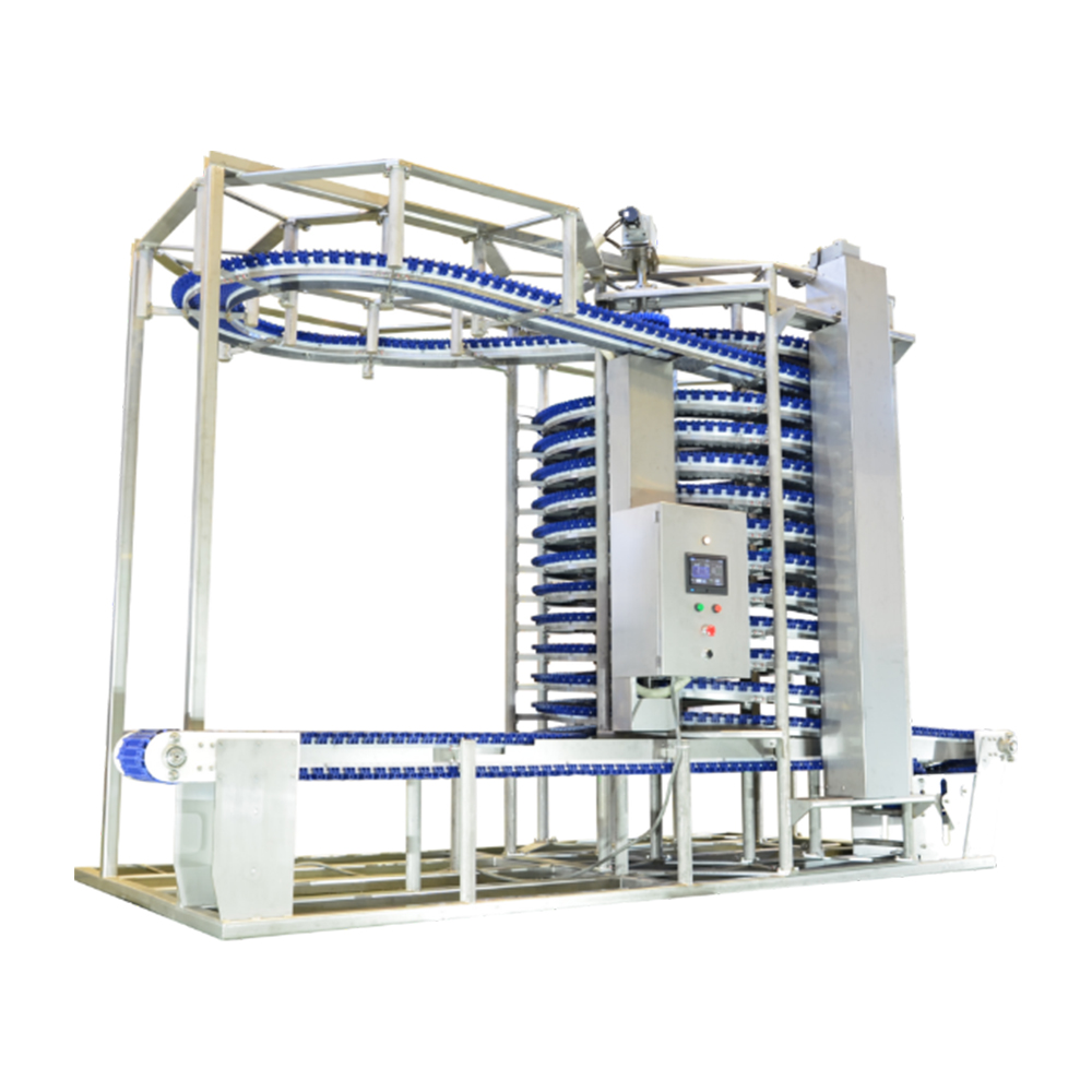 Spiral Cooled Conveyor Side Drive Type / Direct Drive Type / Direct ...