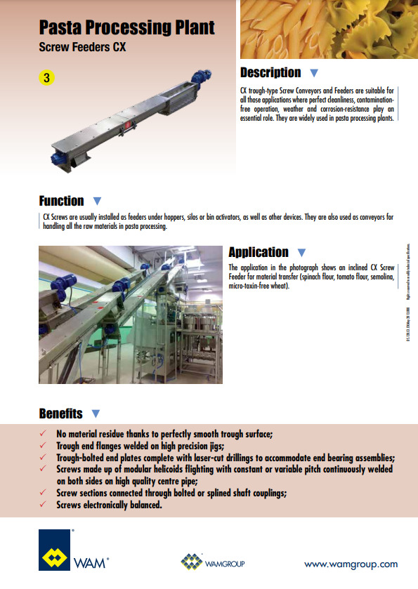 Stainless Steel Trough Screw Conveyors - WAMGROUP - dot B