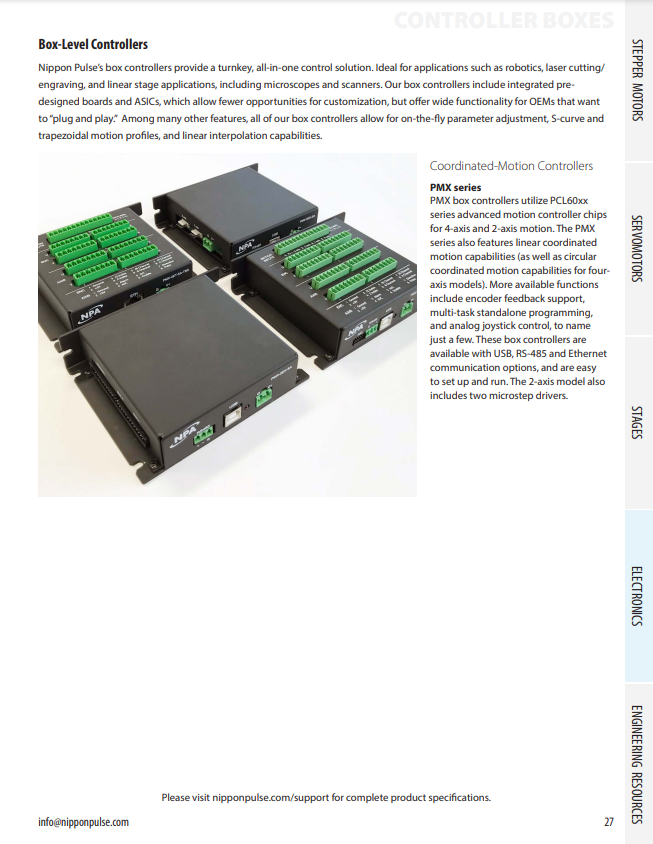 Box-Level Controllers PMX series - dot B
