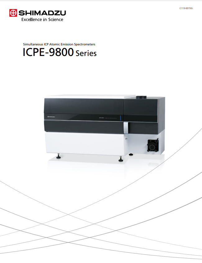 Simultaneous ICP Atomic Emission Spectrometers ICPE-9800 Series Catalog ...